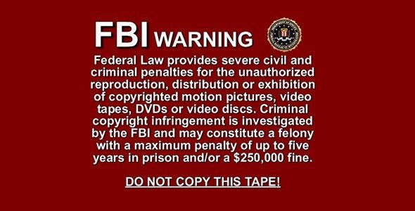 fbi warning piracy – The Cinemaholic