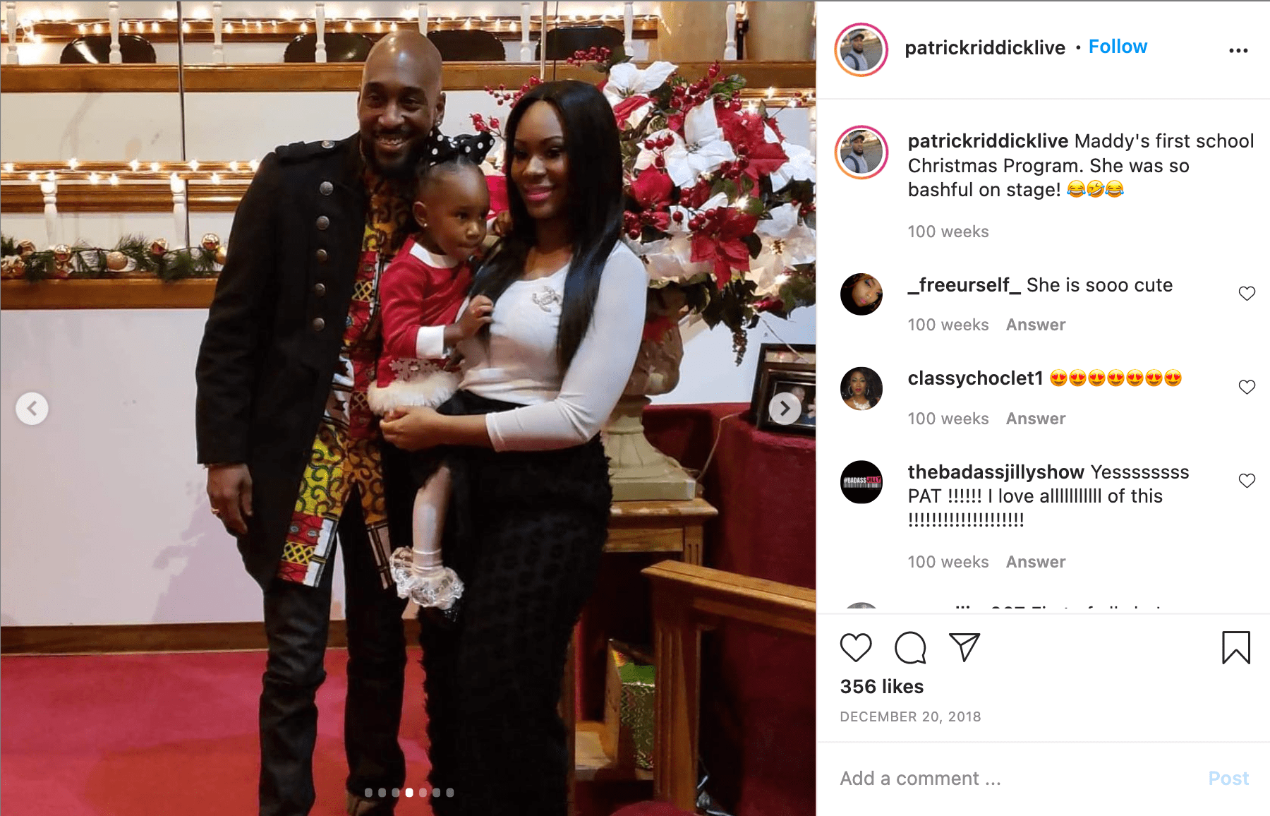 Patrick Riddick, Voices of Fire: Wife, Family, Kids