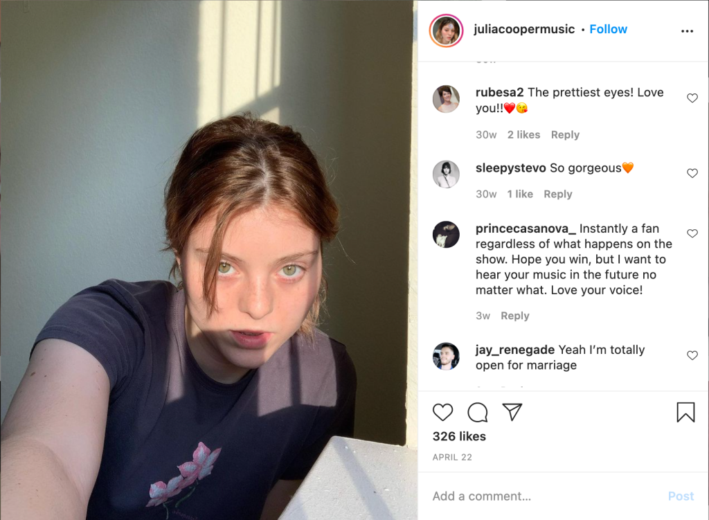 Julia Cooper, The Voice: Age, Singing Career, Where is She From?