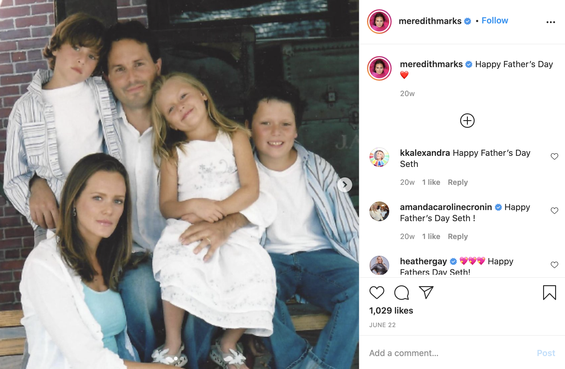 Meredith Marks' Husband/Marriage | Meredith Marks' Kids and Family