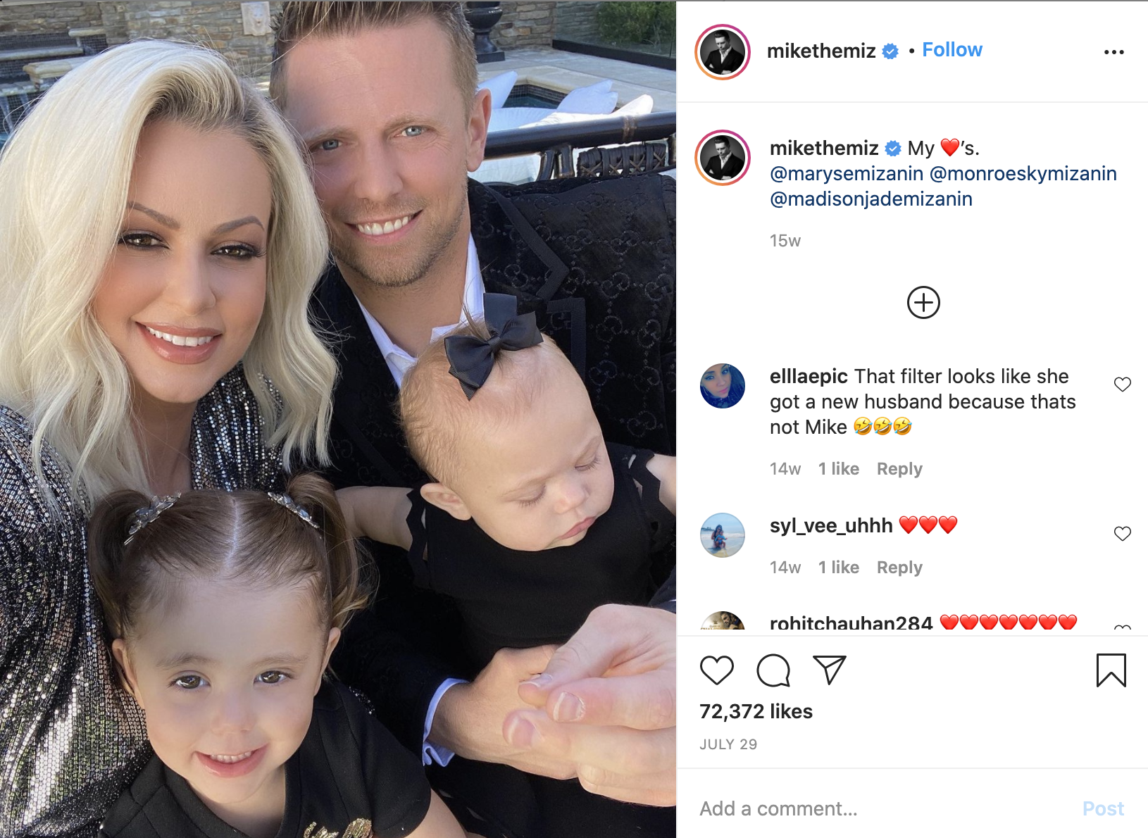 Mike and Maryse Mizanin, Miz & Mrs: Marriage, Family and Kids
