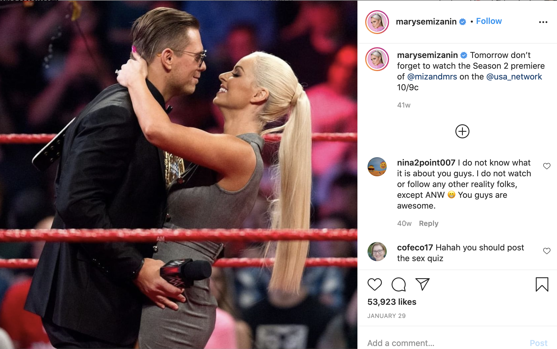 Mike and Maryse Mizanin, Miz & Mrs: Marriage, Family and Kids