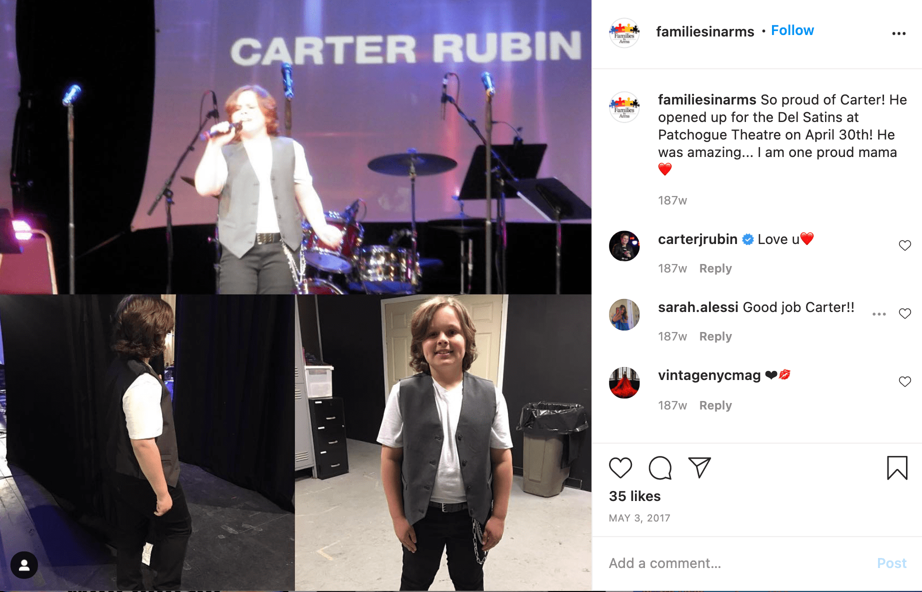 Carter Rubin, The Voice: Parents, Family, Brother, Singing Performances