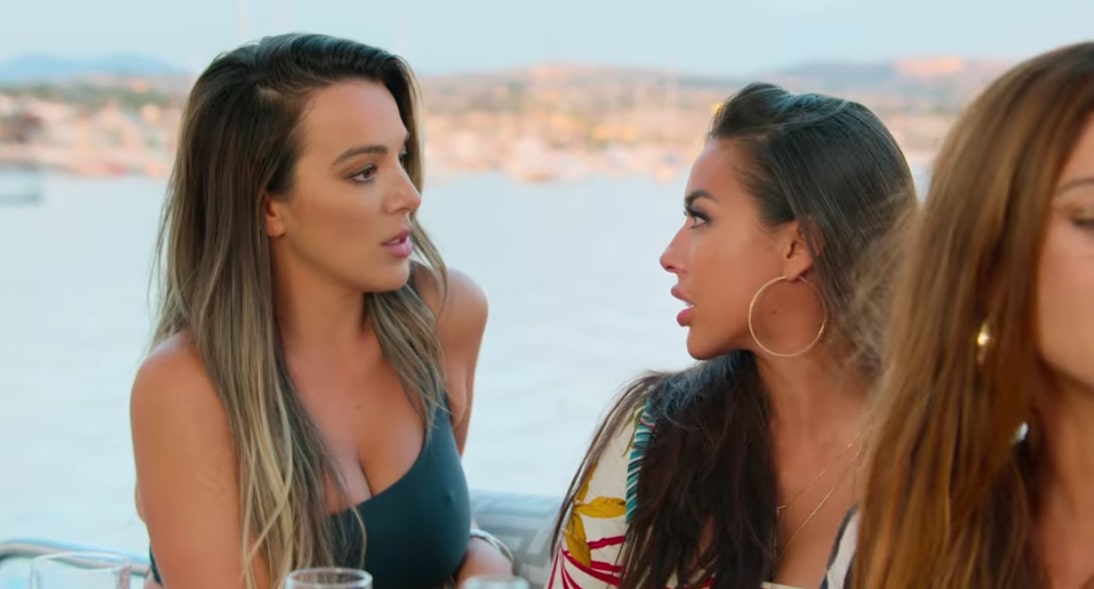 Alex Hall and Kayla Cardona From Selling the OC Maintain Distance Between Them