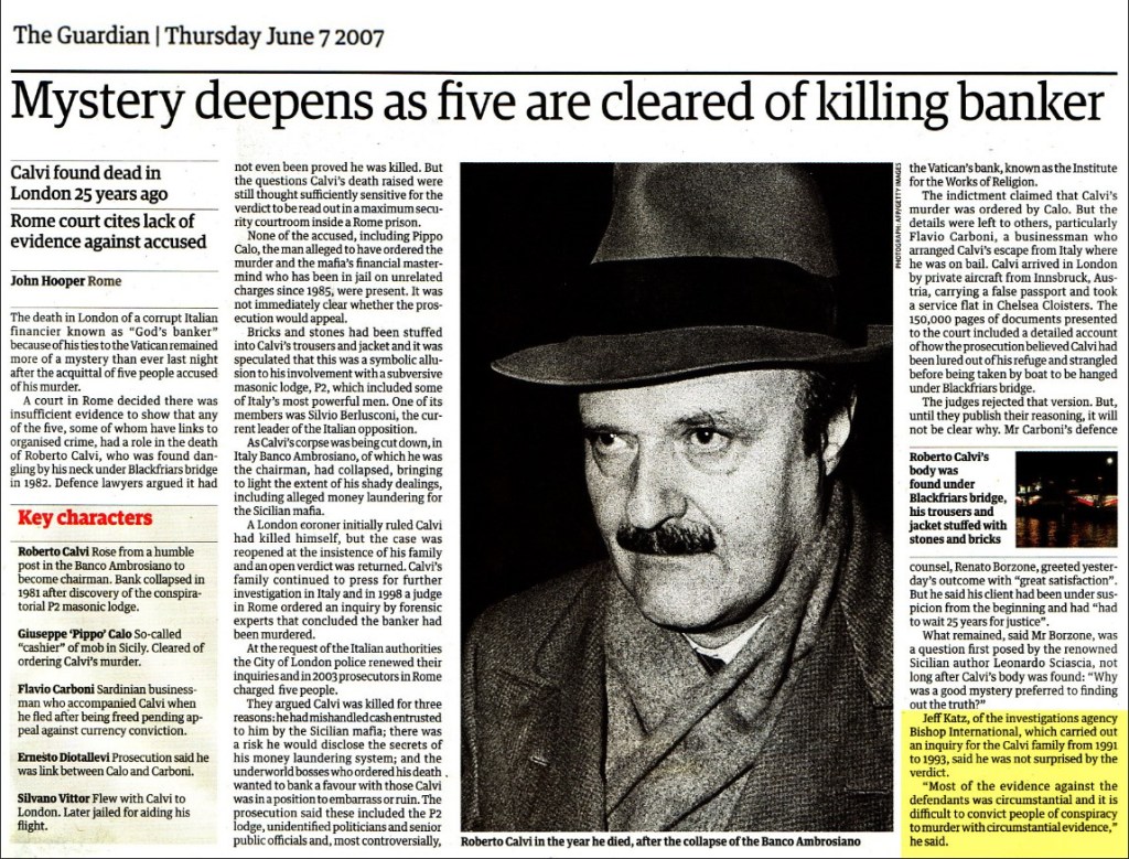 Roberto Calvi Murder: How Did He Die? Who Killed Him?