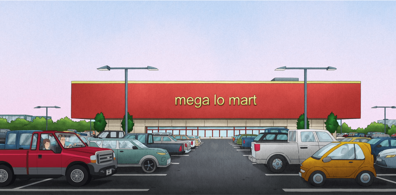 Is Robata Chane Based on a Real Restaurant? Is Mega Lo Mart a Real Store?